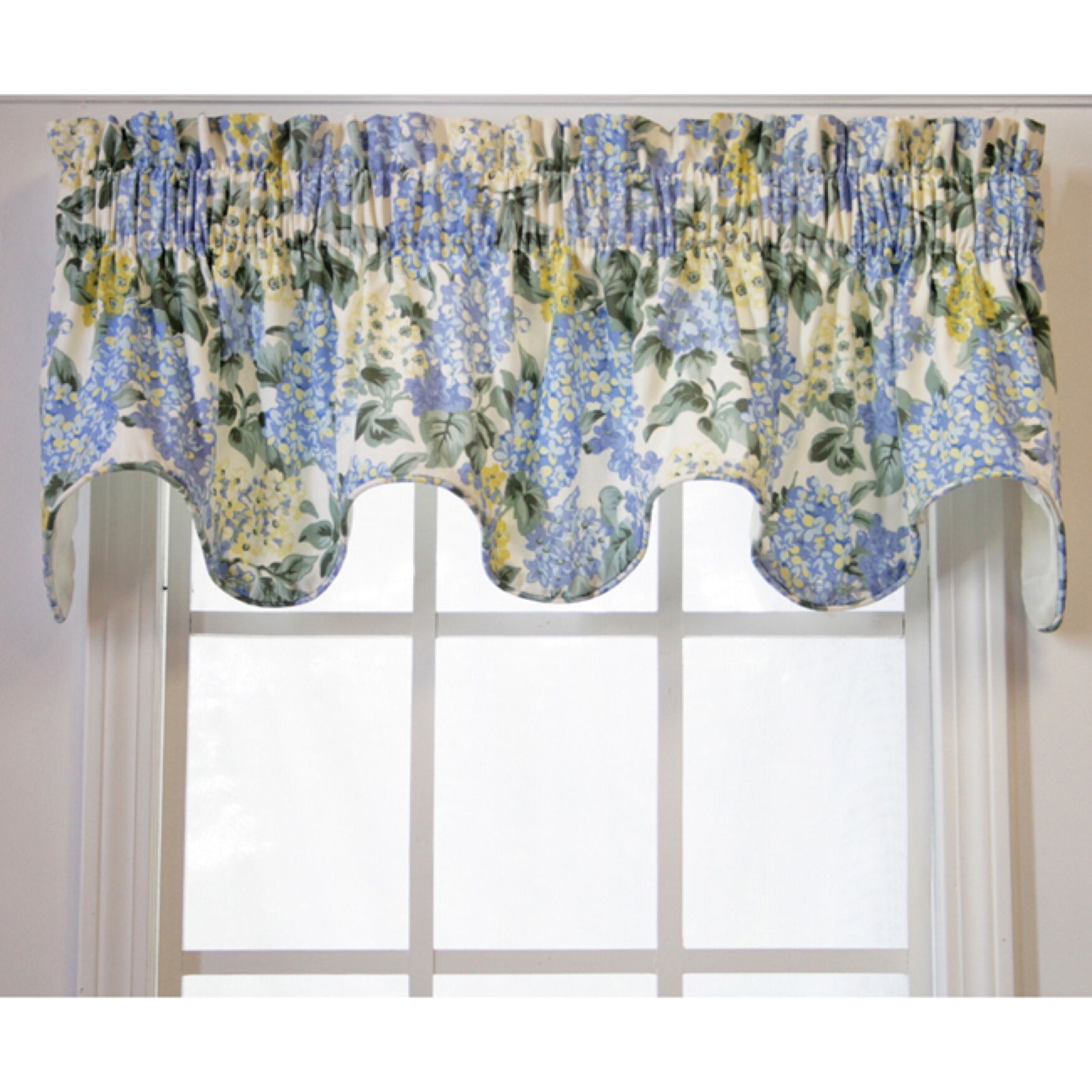Hydrangea Lined Scallop Valance | Fullbeauty Outlet