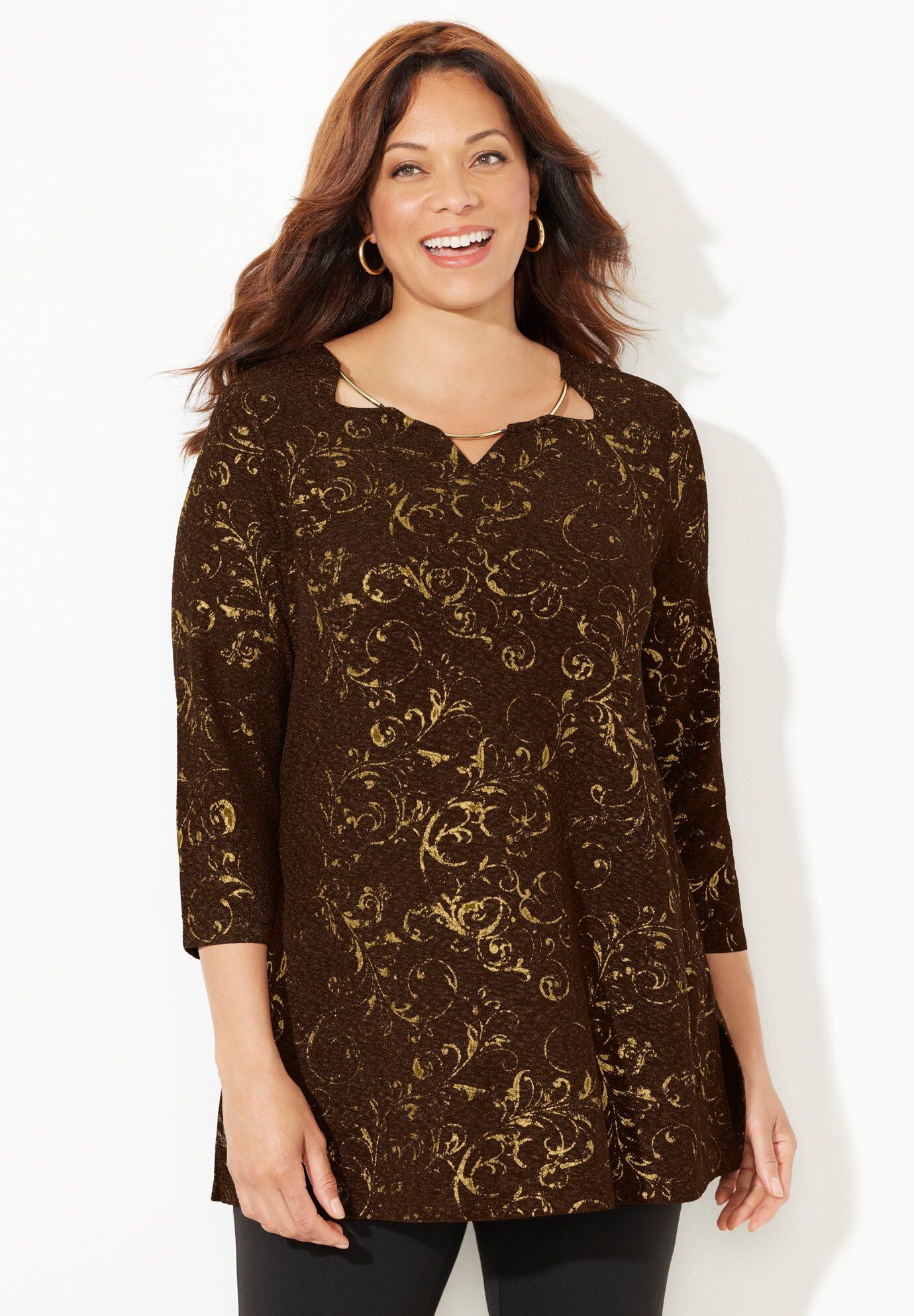 Black Label Keyhole Tunic | Fullbeauty Outlet