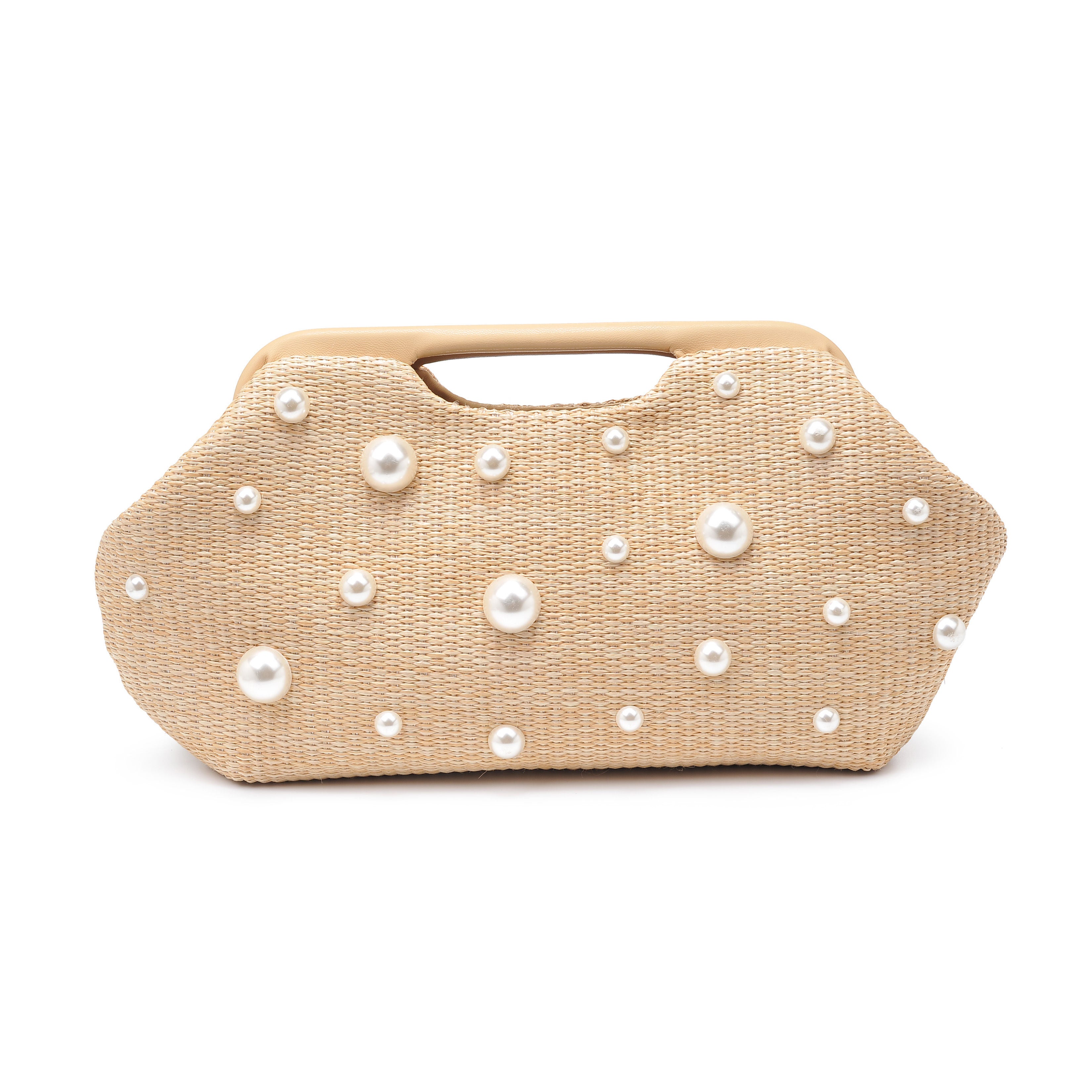Mallory Narrow Straw Studded Evening Bag | Fullbeauty Outlet