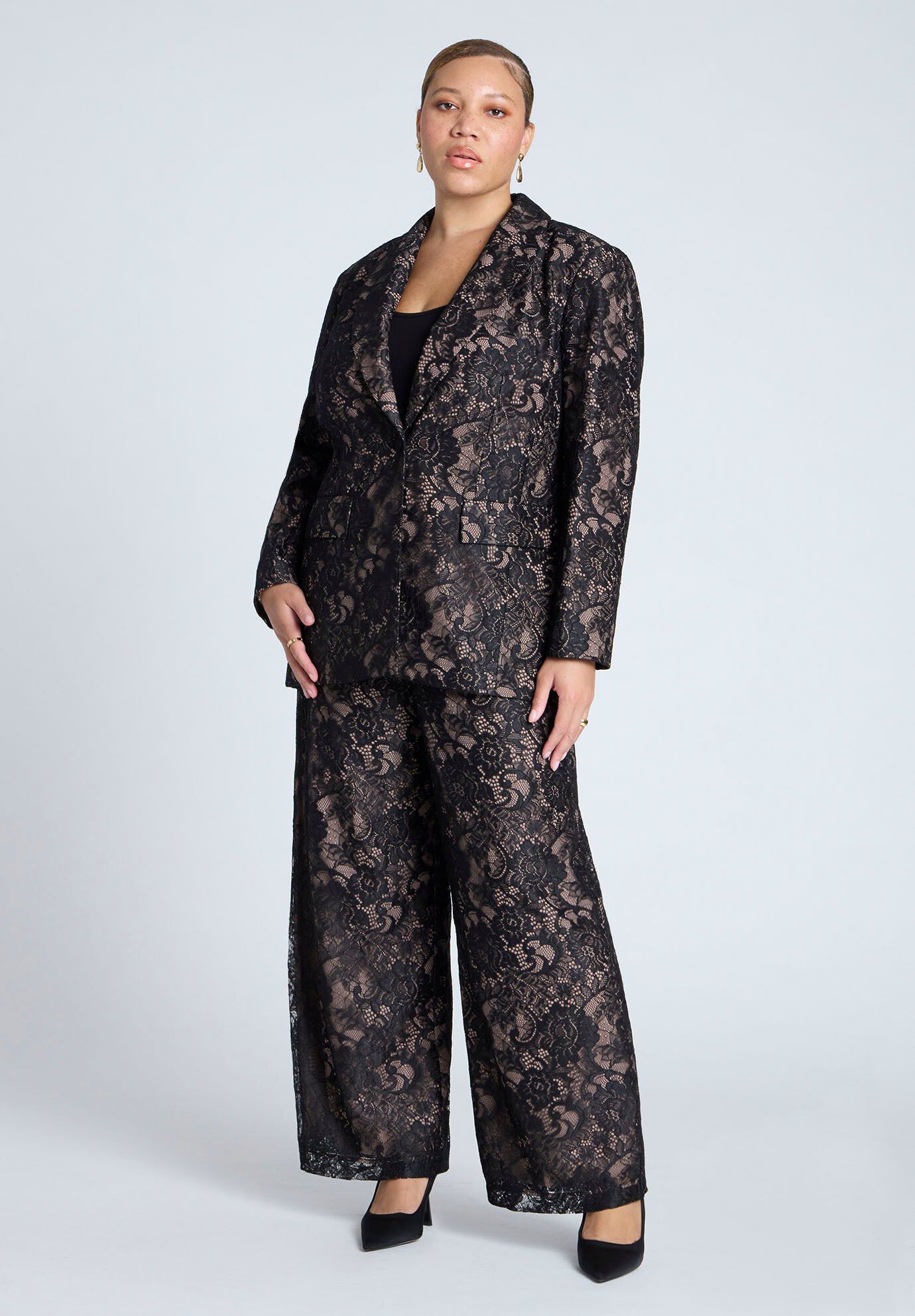 Lace Wide Leg Trouser | Fullbeauty Outlet