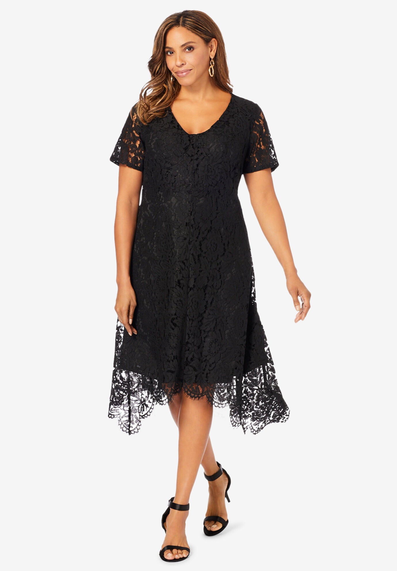 Lace Handkerchief Dress | Fullbeauty Outlet