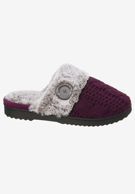 Dearfoams Cable Knit Scuff Slipper | Fullbeauty Outlet