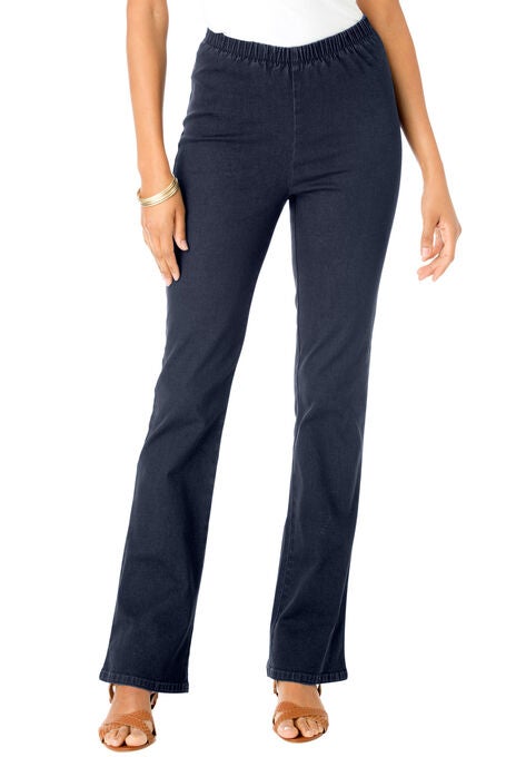 Pull On Stretch Denim Bootcut Jean By Denim 24 7® Plus Size Jeggings