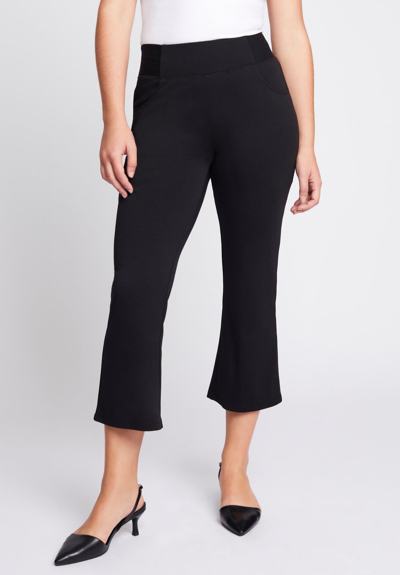 FormFit Ponte Cropped Flare Pant | Fullbeauty Outlet