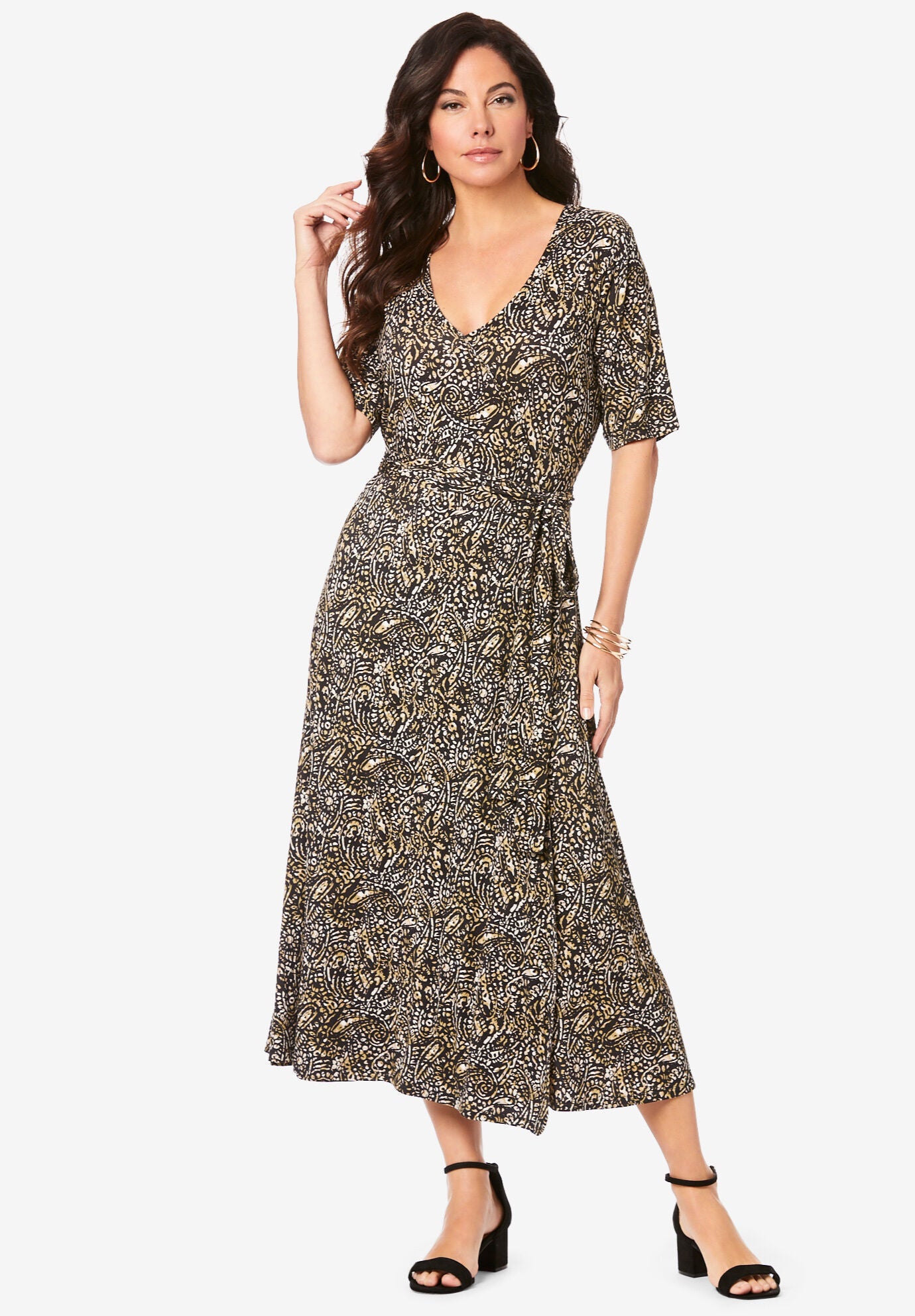 Surplice Midi Dress | Fullbeauty Outlet