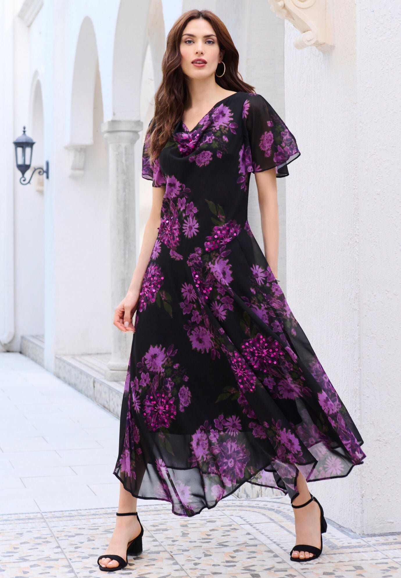 Floral Sequin Dress | Fullbeauty Outlet