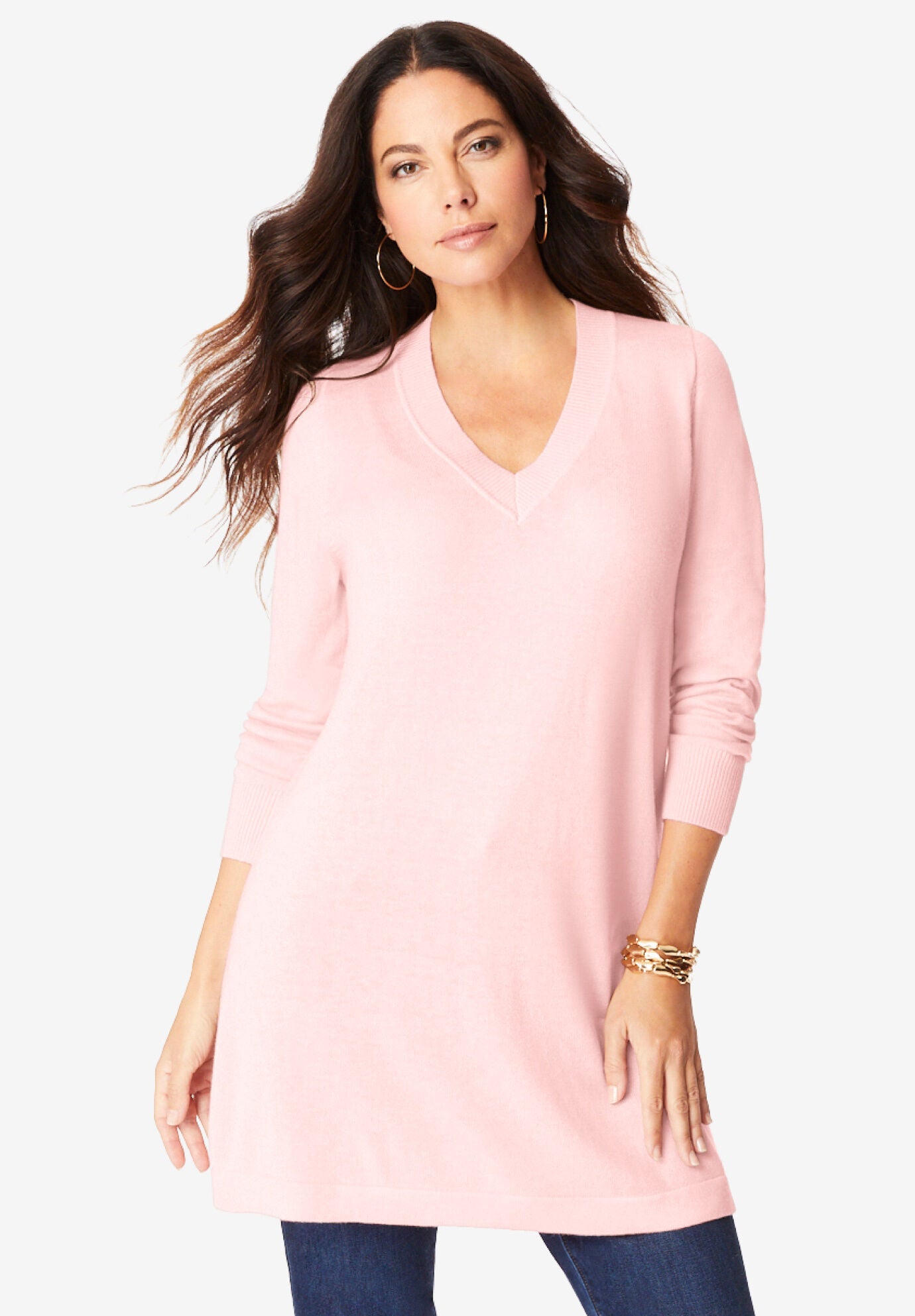 CashMORE V-Neck Sweater | Fullbeauty Outlet