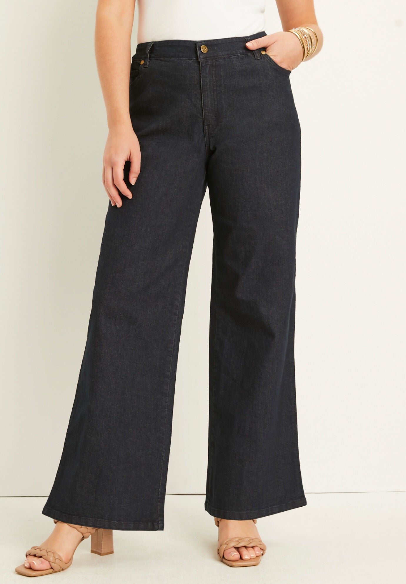 June Fit Wide-Leg Jeans | Fullbeauty Outlet