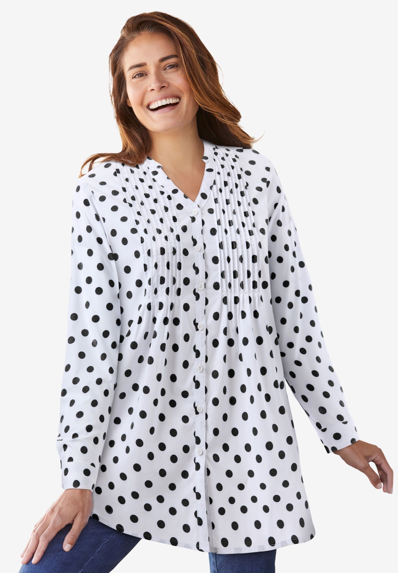 Perfect Pintuck Tunic | Fullbeauty Outlet
