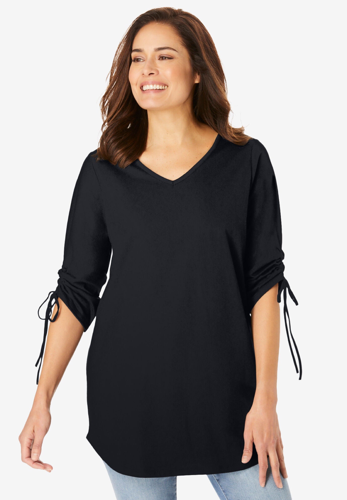 Side-Tie Sleeve Tunic | Fullbeauty Outlet