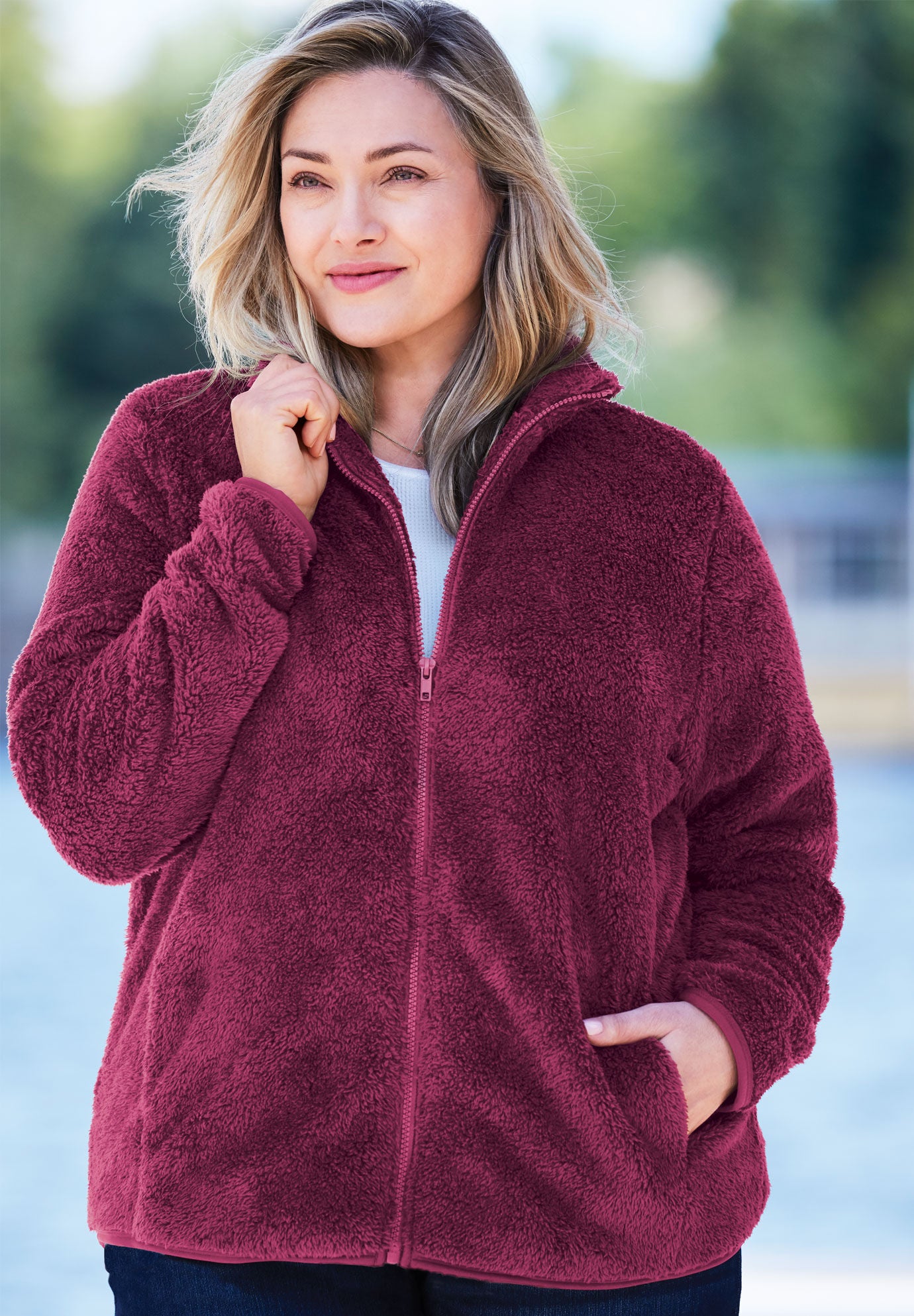 Fluffy Fleece Jacket | Fullbeauty Outlet
