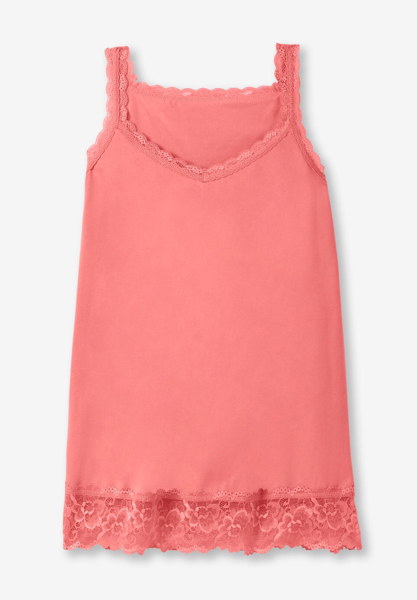 Lace-Trim V-Neck Tank | Fullbeauty Outlet