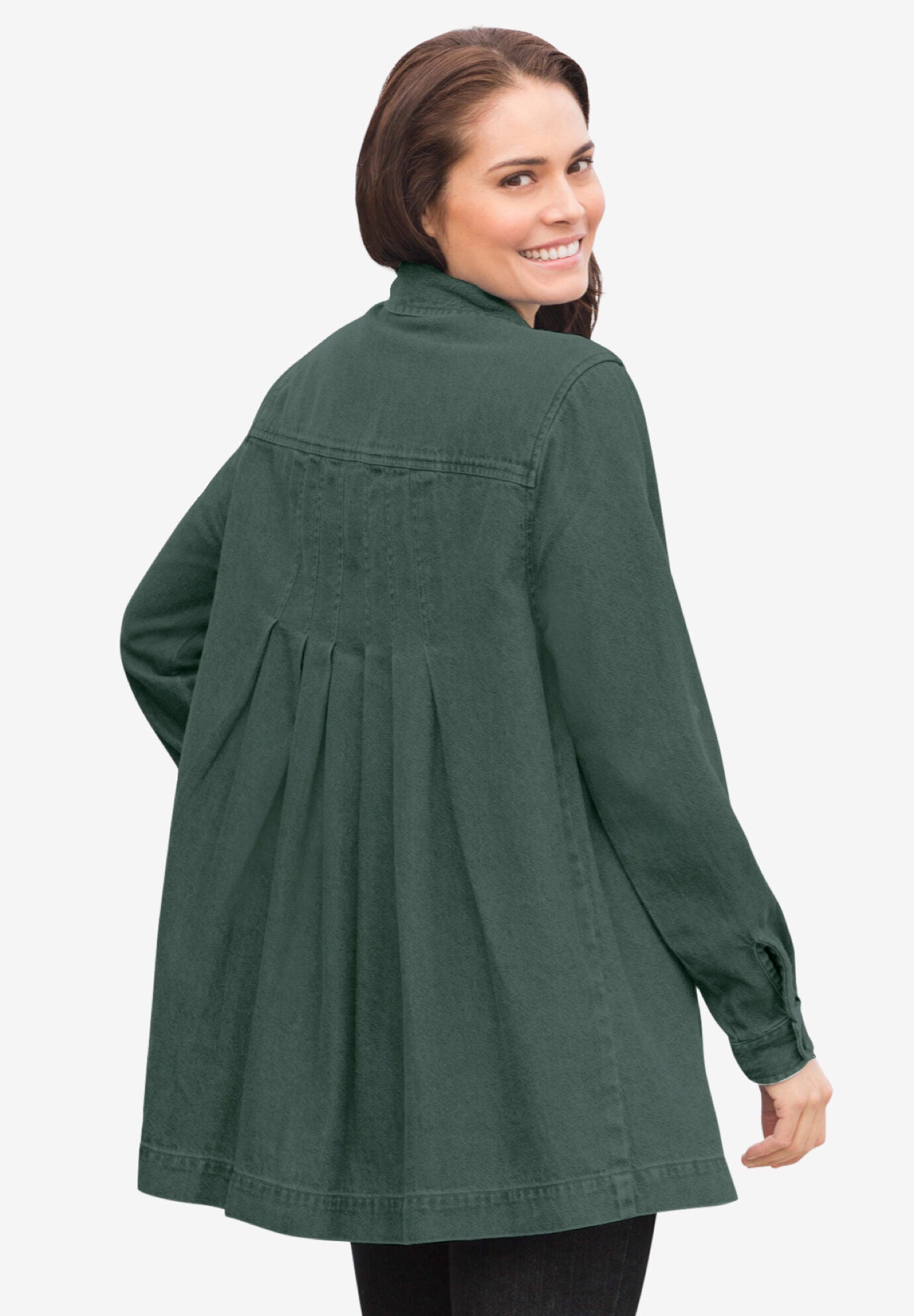 Pleat-Back Denim Jacket | Fullbeauty Outlet