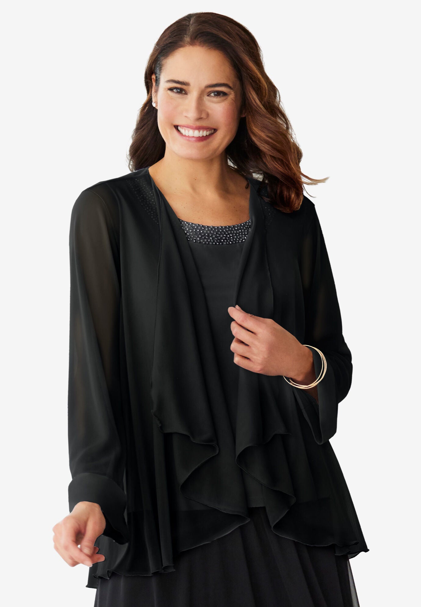 2-piece Sheer Jacket Set | Fullbeauty Outlet