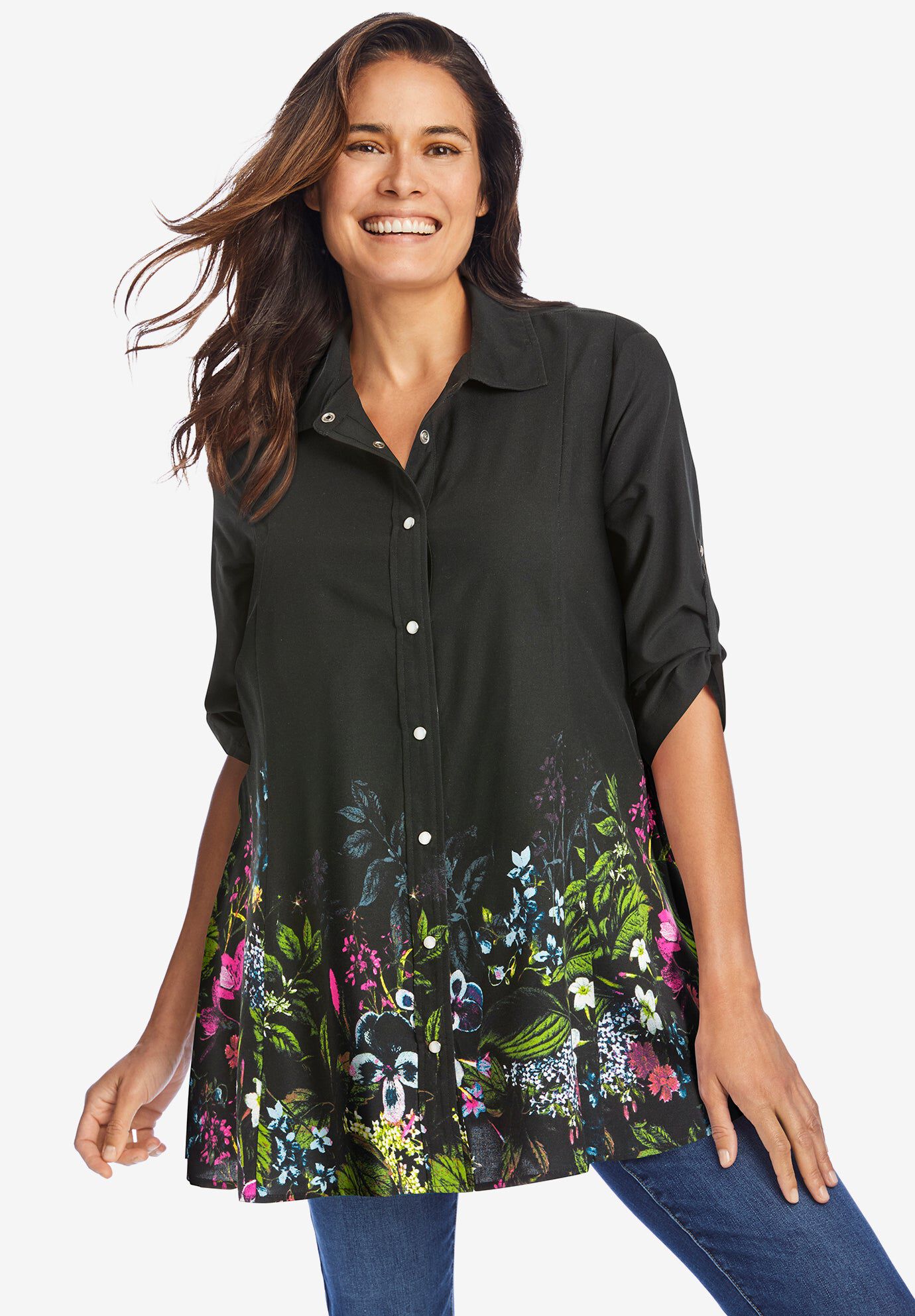 Snap Swing Pocket Tunic | Fullbeauty Outlet