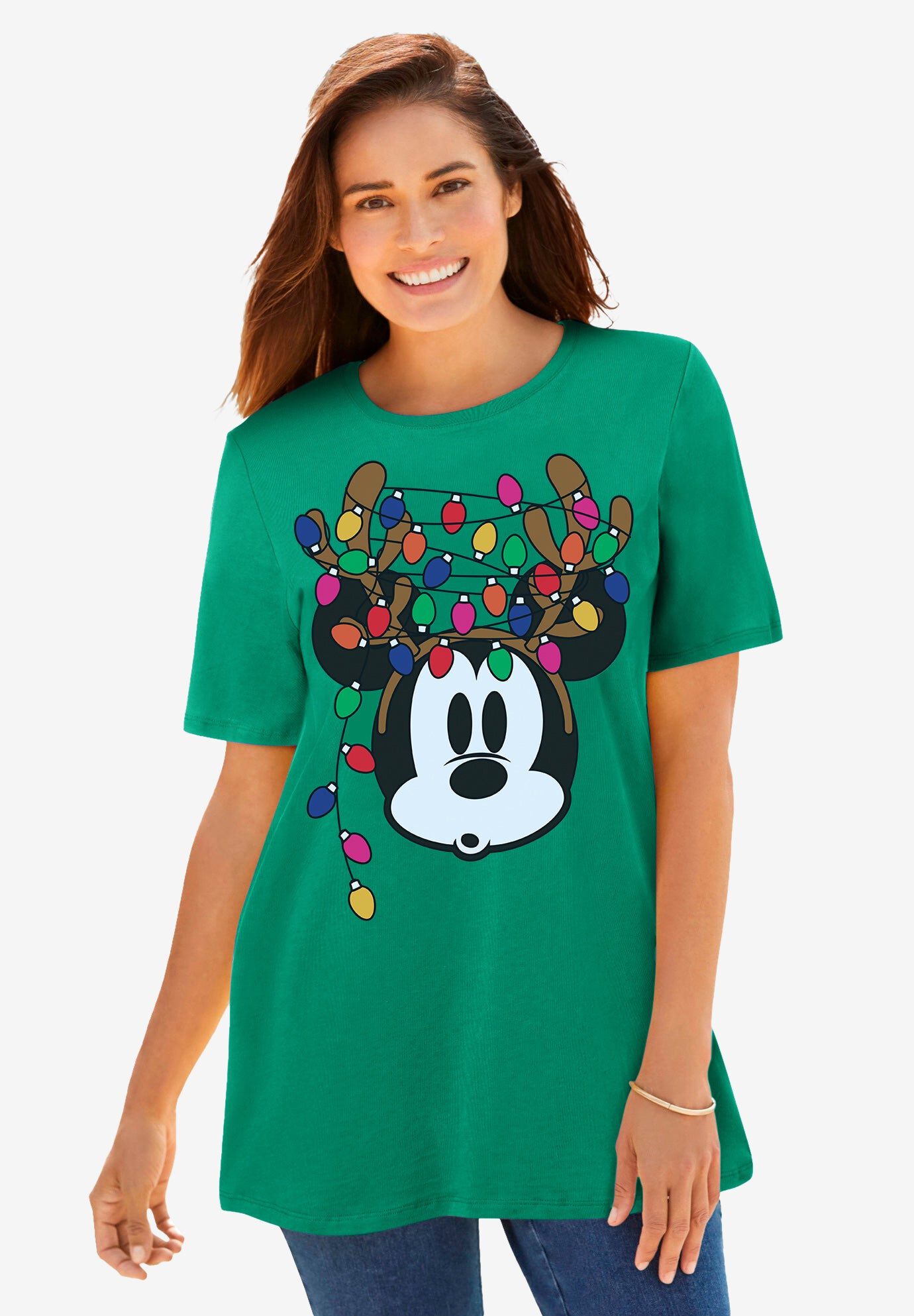 Disney Green Mickey Lights Tee | Fullbeauty Outlet