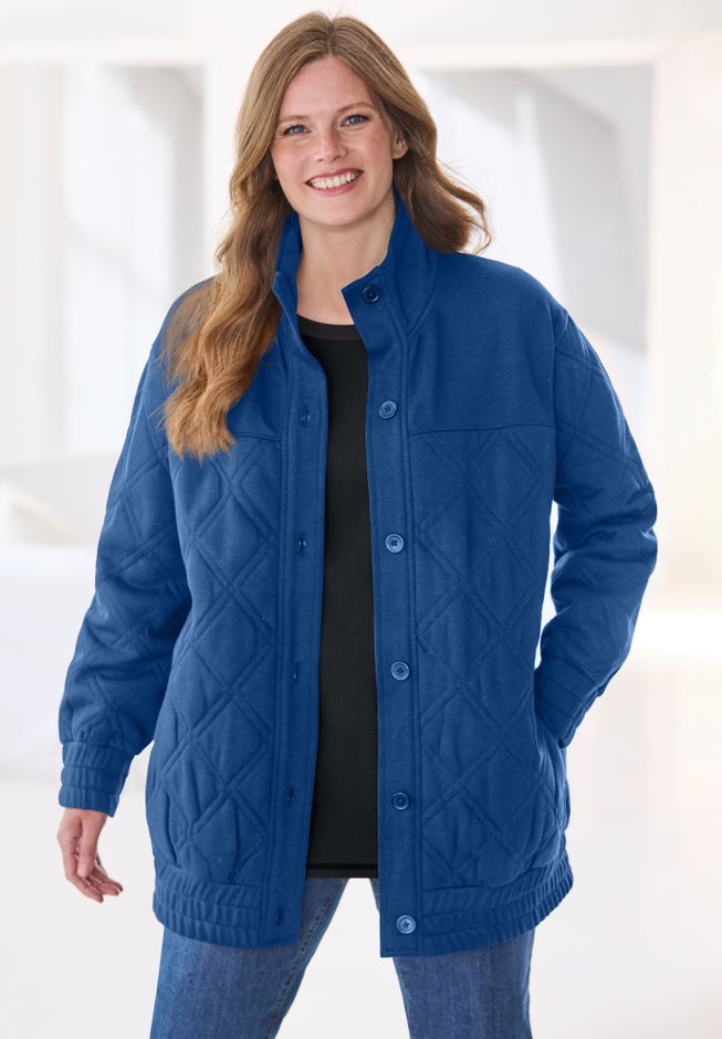 Quilted Easy Fleece Jacket | Fullbeauty Outlet