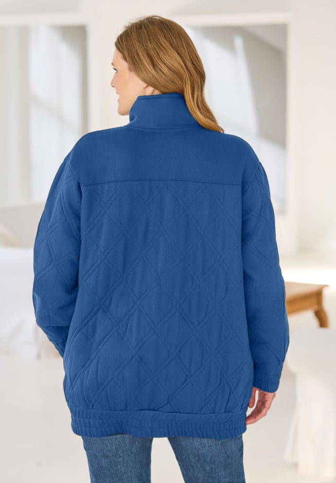 Quilted Easy Fleece Jacket | Fullbeauty Outlet