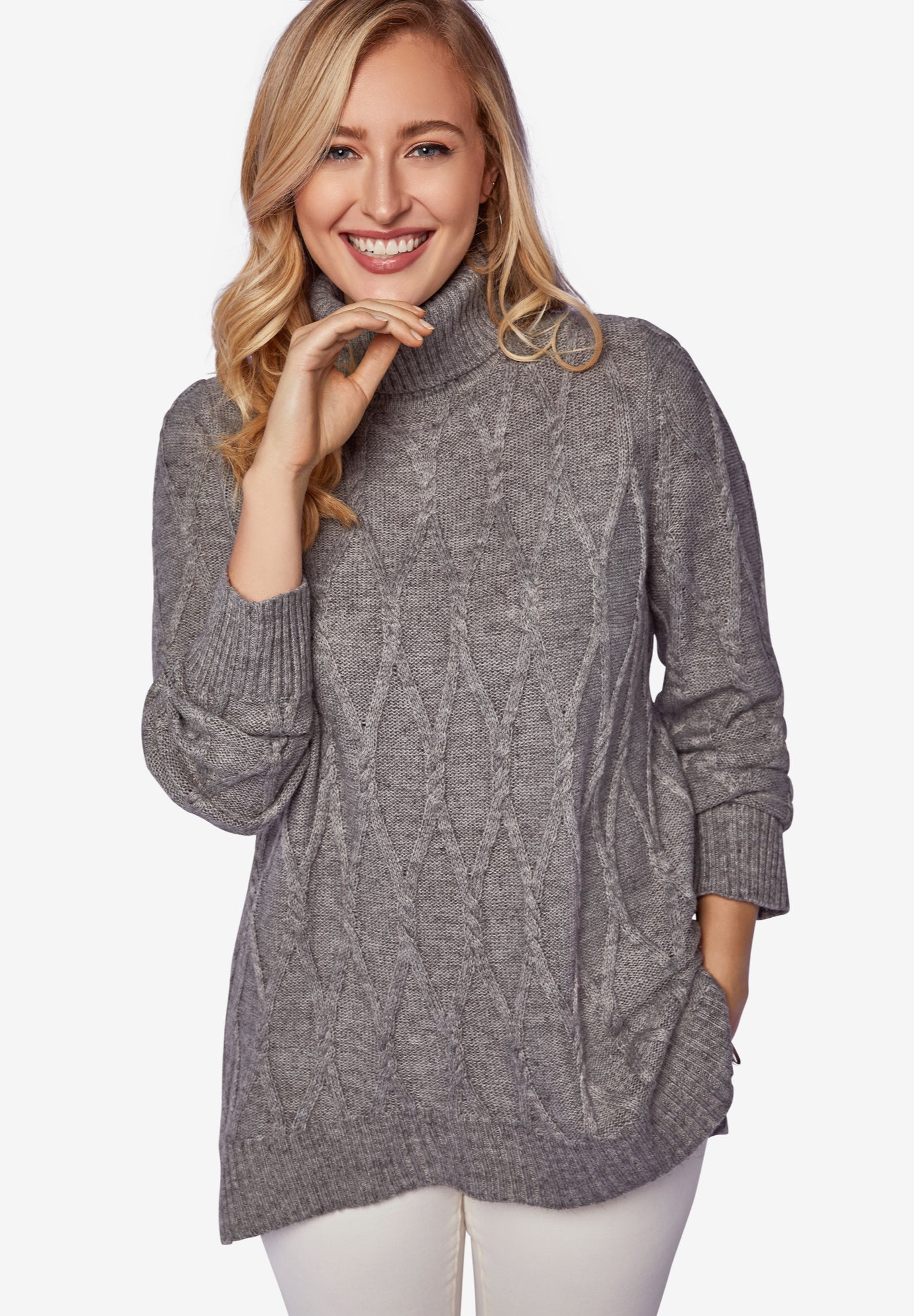 Cable Turtleneck Sweater | Fullbeauty Outlet