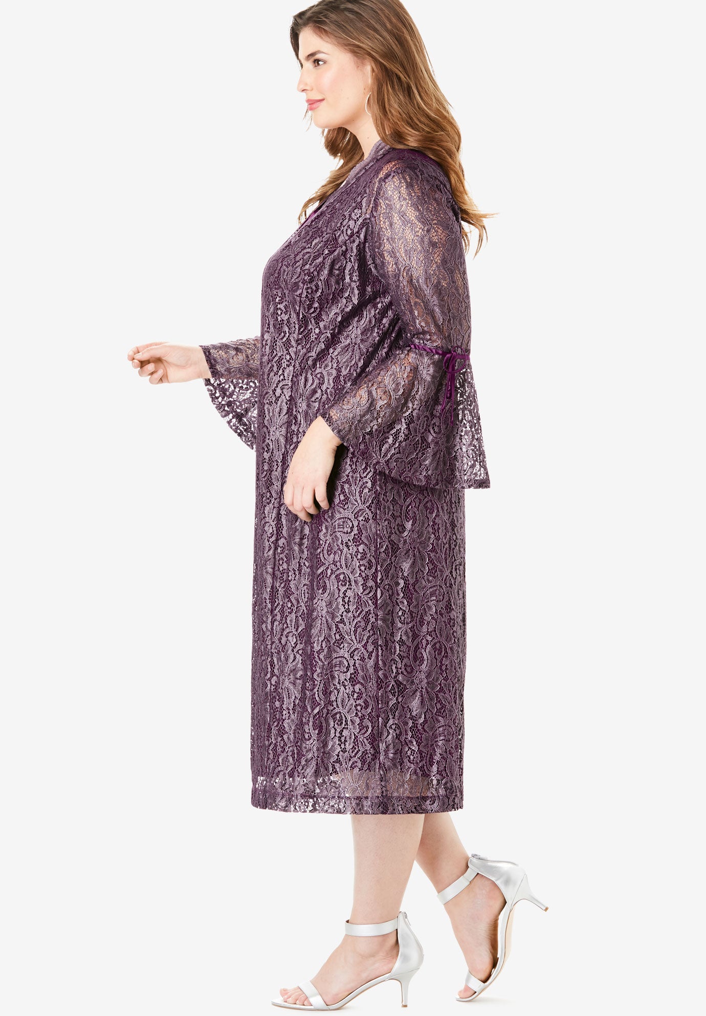 Lace Duster Jacket Dress Set | Fullbeauty Outlet
