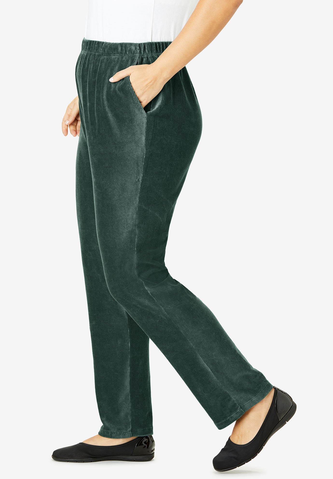 Ribbed Velour Straight Leg Pant | Fullbeauty Outlet